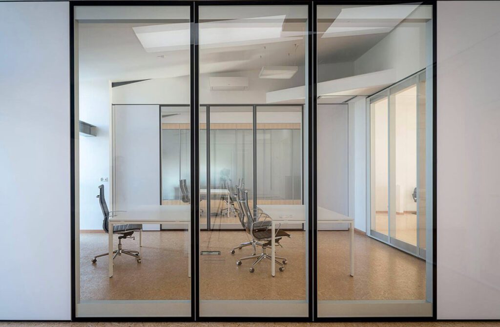 Framed Glass Partitioning Models & Prices » Vision Art Aluminium