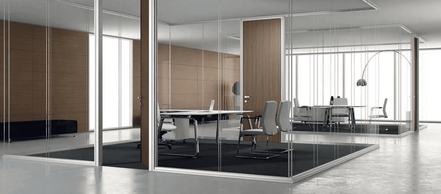 Frameless Office Partition Models & Prices » Vision Art Aluminium